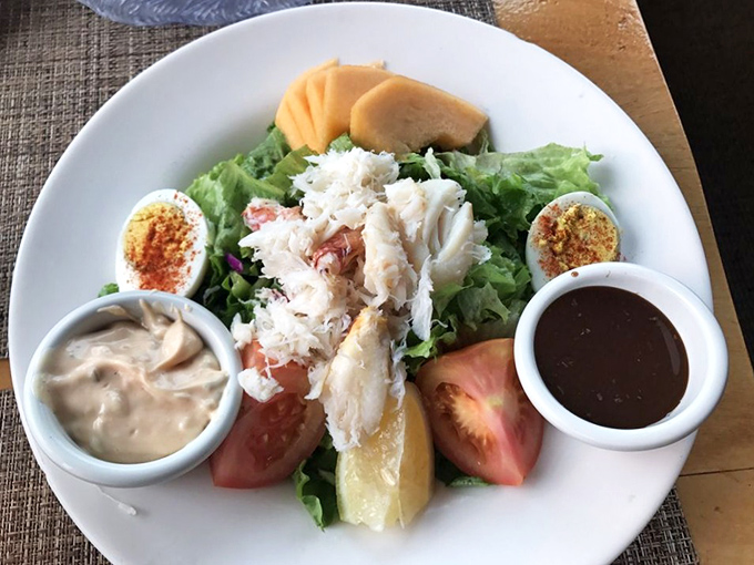 A seafood salad that solves the eternal vacation dilemma: how to feel virtuous while still indulging in the ocean's finest offerings.