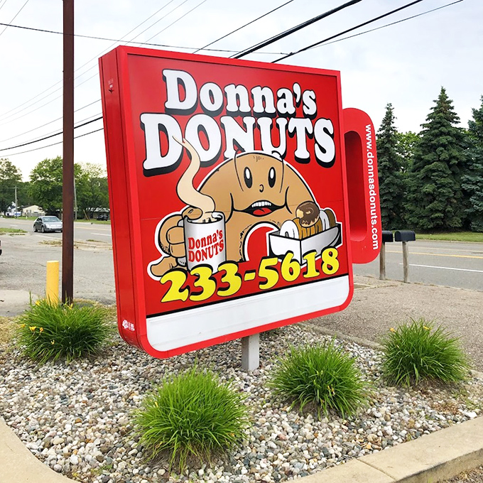 Simple signage for a place that needs no fancy marketing – quality speaks loudest here.