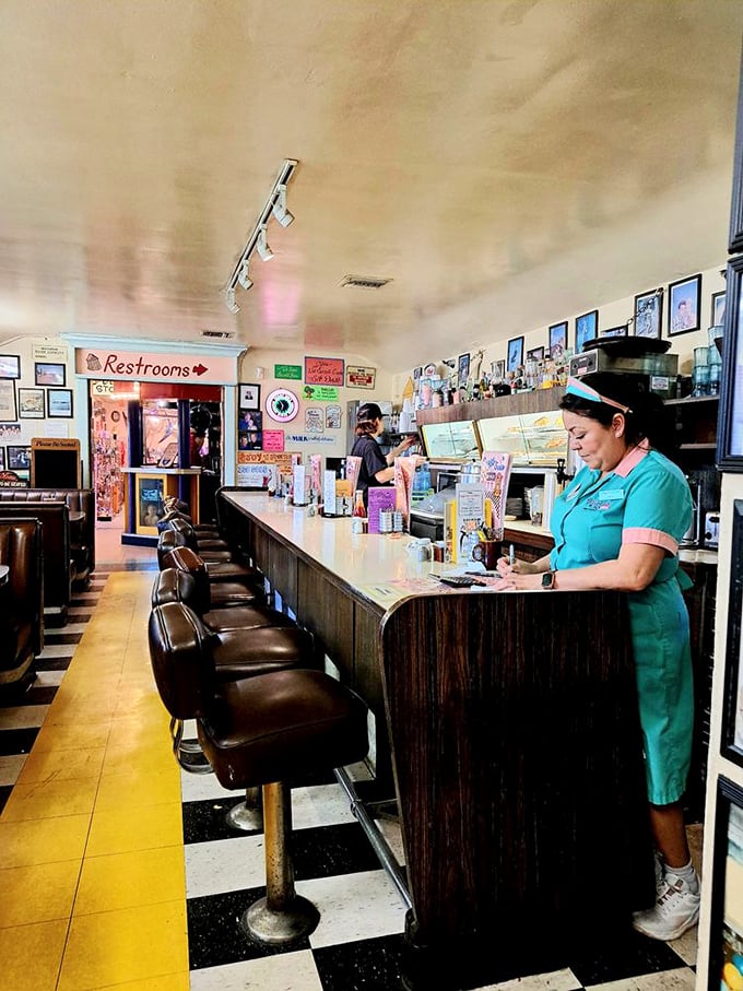 The true heart of any great diner—staff who've perfected the art of keeping your coffee cup full without interrupting your story.