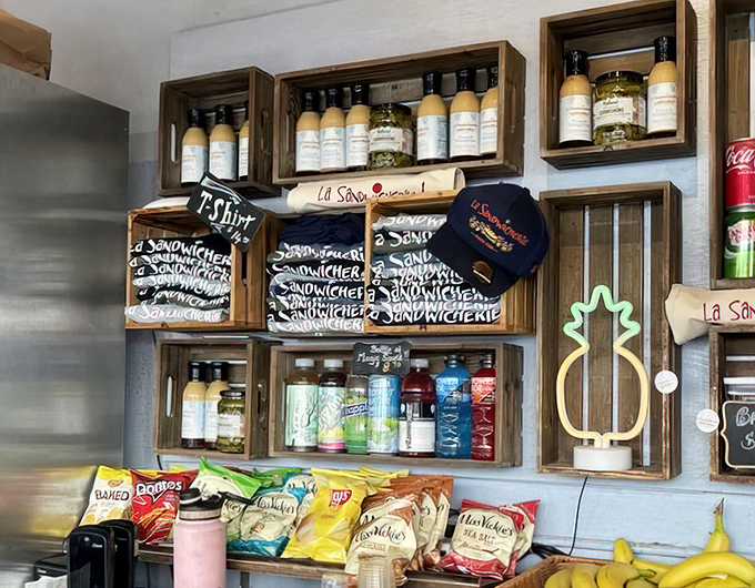 Merchandise that lets you take the La Sandwicherie experience home. Though sadly, the t-shirts don't taste nearly as good as the sandwiches.