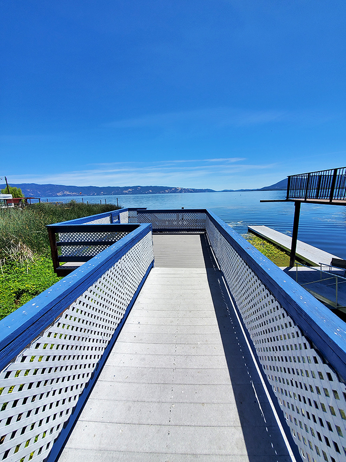 This lakeside boardwalk invites visitors to leave footprints and take memories—leading to views that no smartphone camera can truly capture.
