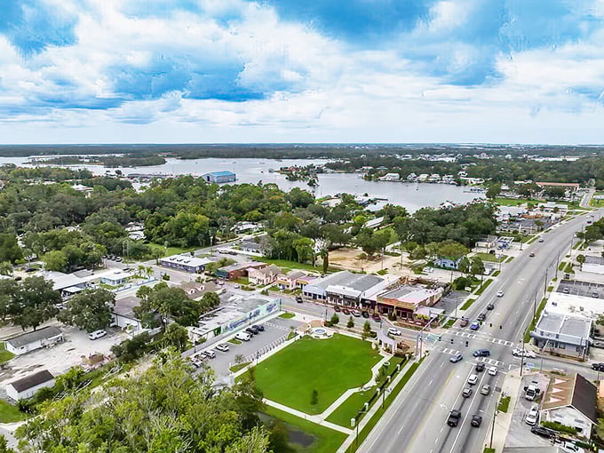 From above, Crystal River reveals its perfect balance of nature and small-town living. Water, woods, and community—Florida's best-kept affordable secret.