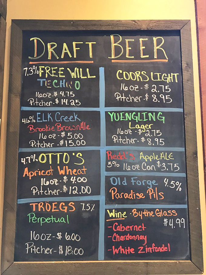 A beer menu that understands its supporting role in the barbecue drama—local brews ready to cool the fire and complement the smoke.