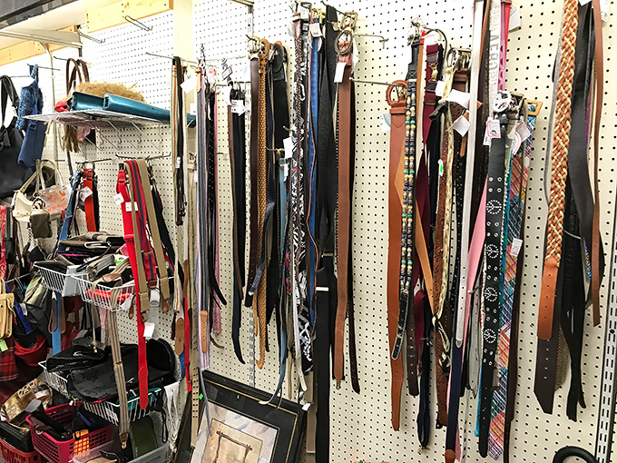 The belt section: practical fashion history on display, from 70s wide leather to woven classics that never go out of style.