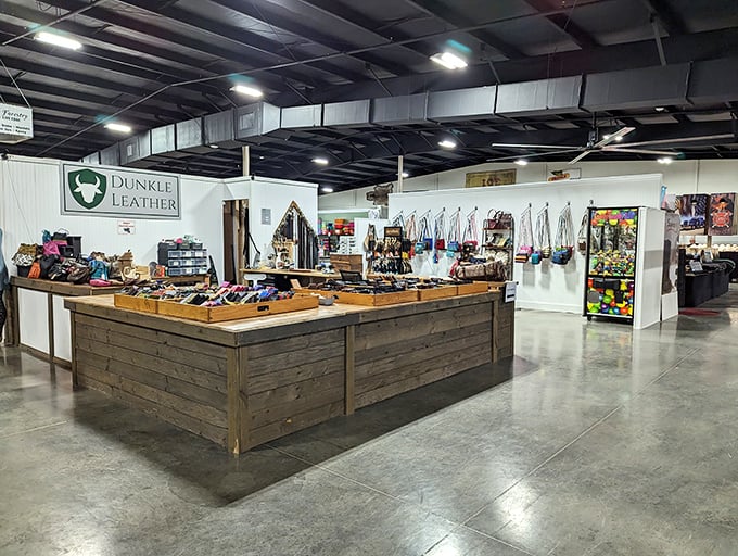 Thoughtfully arranged vendor spaces create a marketplace mosaic. Each booth is its own mini-universe of carefully selected treasures.
