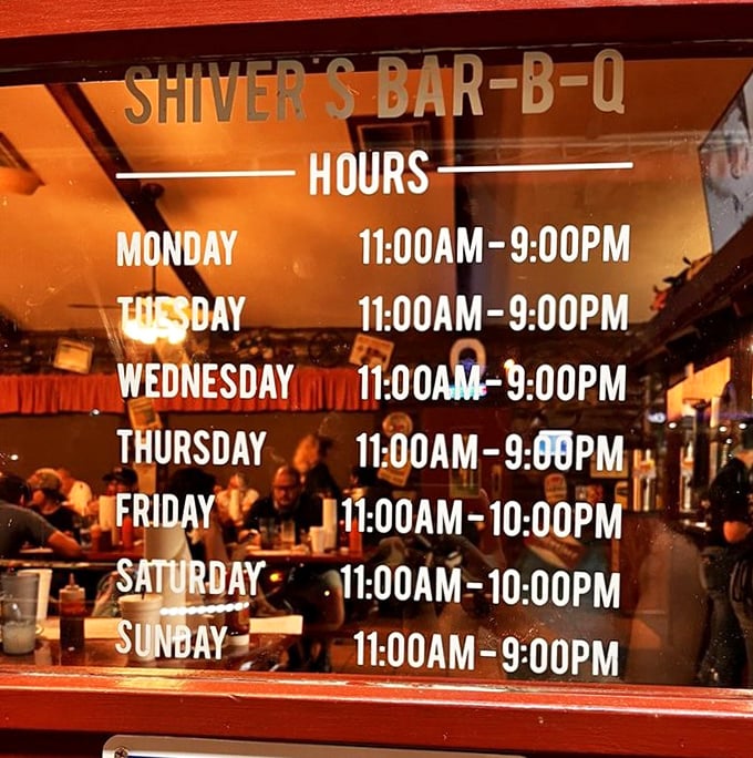 These hours are worth committing to memory—nobody wants to arrive with a barbecue craving only to find locked doors and dreams deferred.