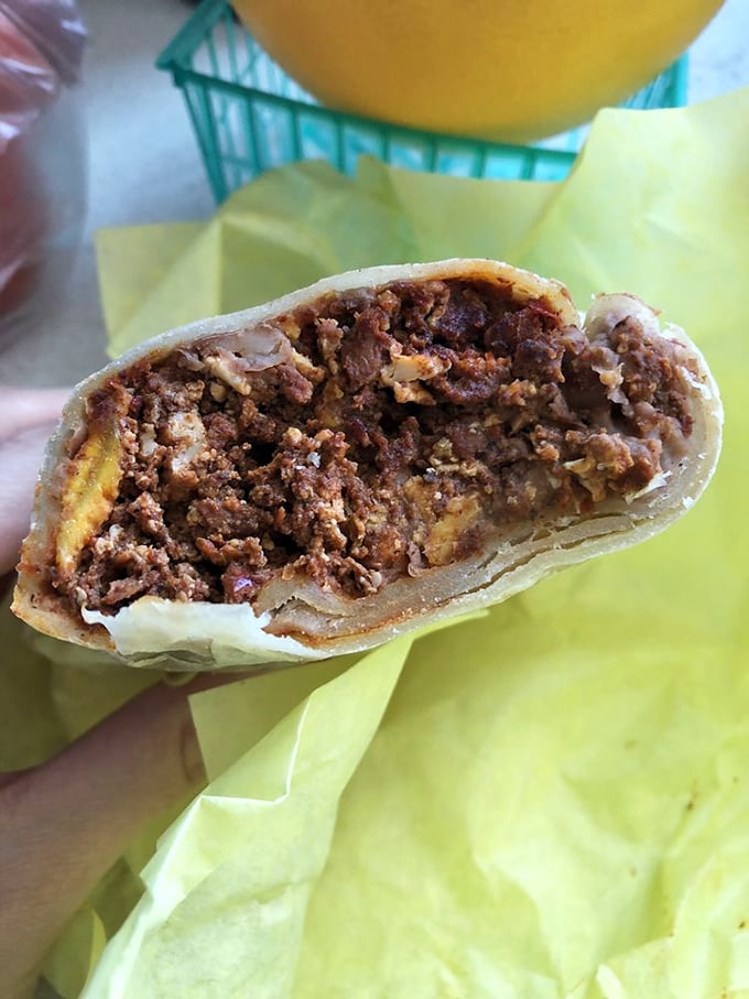Behold the chicken chorizo and egg burrito—breakfast's greatest hits album wrapped in a tortilla.