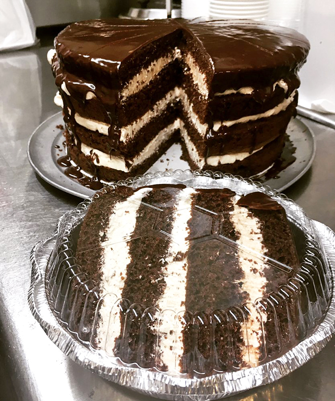 Layer upon layer of chocolate decadence—this cake doesn't just satisfy sweet cravings, it throws a full-blown party for your taste buds.