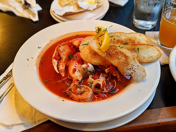 Cioppino that would make San Francisco jealous. A tomato-based seafood stew that warms you from the inside out.
