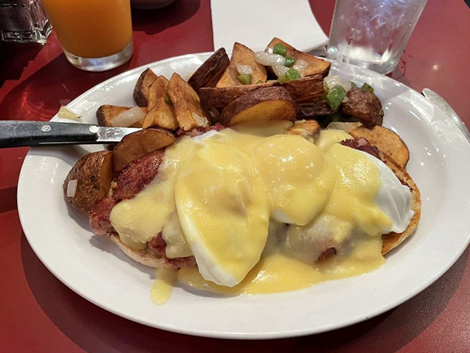 Their Benedict isn't just eggs on an English muffin—it's a hollandaise-draped masterpiece that makes brunch feel like a special occasion.