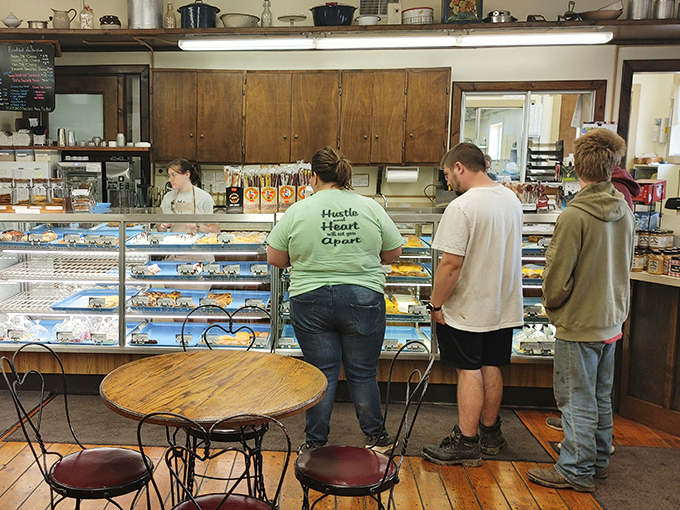 The universal language of anticipation. These customers aren't just waiting—they're about to make memories that taste like perfection.
