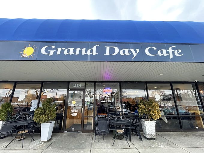 The welcoming facade promises exactly what awaits inside—honest food served with genuine hospitality, no pretense required.