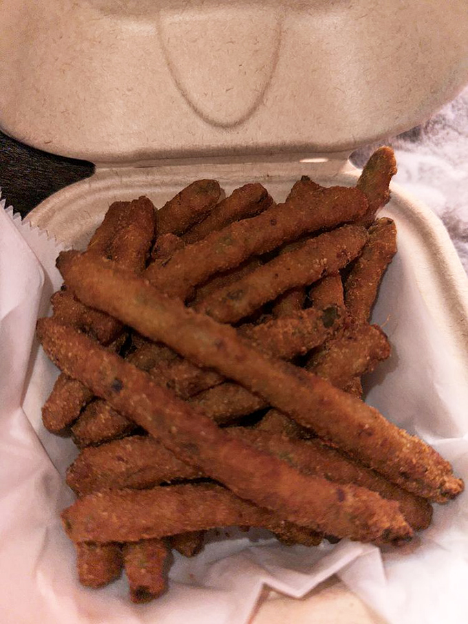 These aren't your average green beans. Crispy, golden-fried, and perfect for dipping – vegetables that decided to have a little fun.