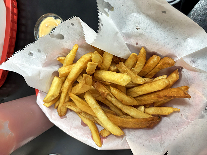 Golden fries that prove sometimes the simplest pleasures in life are also the most satisfying.