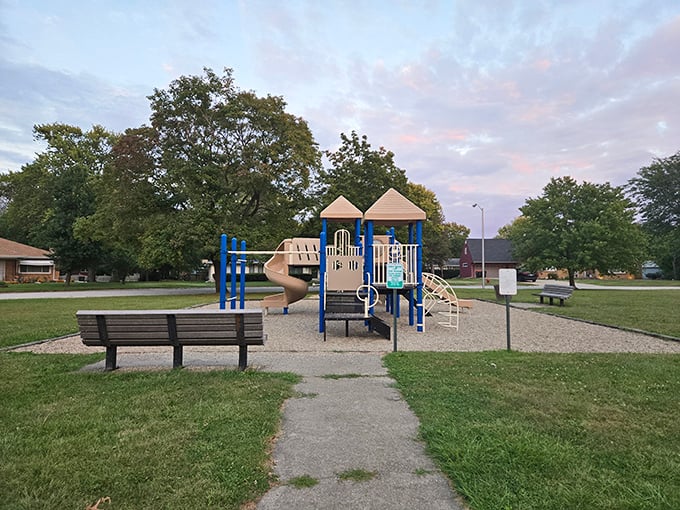 Garden Street Park offers simple pleasures – a playground, benches, and open space – proving once again that the best things in retirement don't require a platinum credit card.