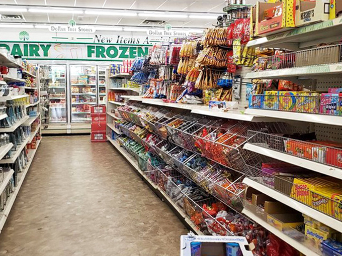 The frozen section and snack aisle convergence – where impulse purchases are financially forgiven. Dinner and dessert planning without the budgetary guilt trip.