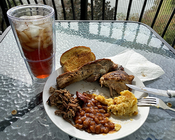 The Granddaddy Sampler plate showcasing why variety truly is the spice of barbecue life and happiness.