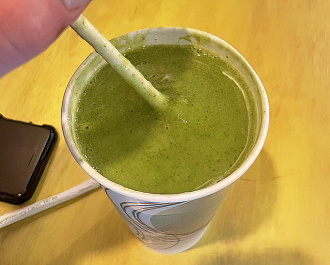 This green smoothie proves healthy can be beautiful, vibrant, and surprisingly satisfying for breakfast adventurers.