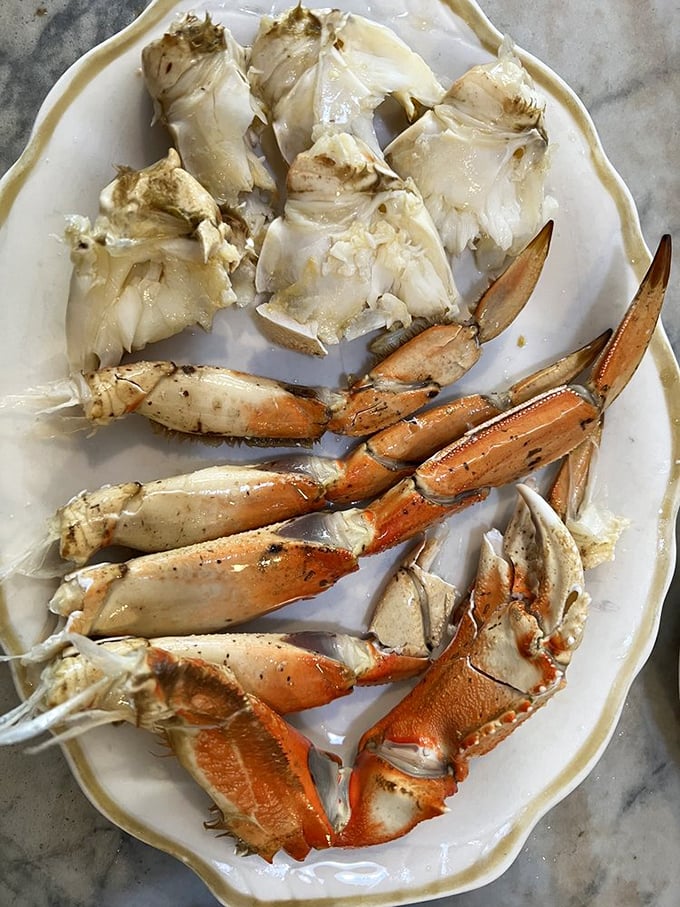 Dungeness crab – the Bay Area's edible mascot. These sweet, meaty claws and legs are what seafood dreams are made of.