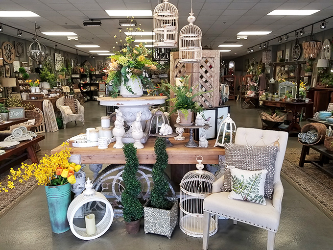 Home décor heaven where farmhouse chic meets elegant comfort. One trip here and your living room will demand a complete makeover.