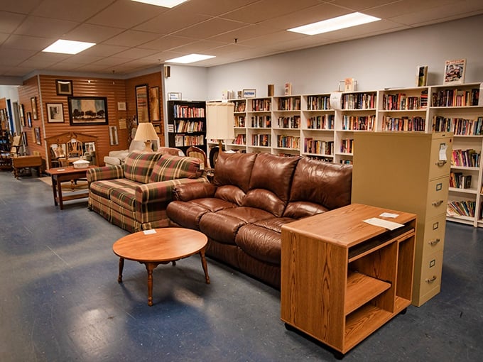 A cozy reading nook setup that makes you wonder if you should just move in and save yourself the trip home.