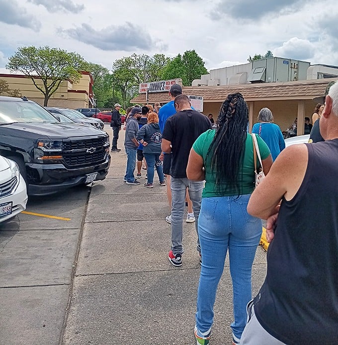 The line tells the whole story—people don't queue like this for mediocrity. They're pilgrims on a beef hajj, patiently awaiting transcendence.
