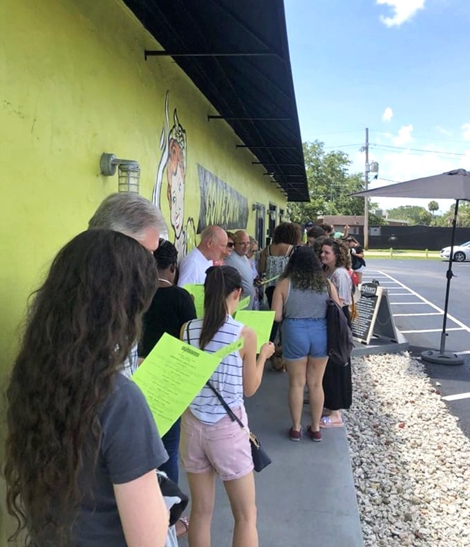 That line stretching around the block speaks volumes – when breakfast is this good, patience becomes a virtue.