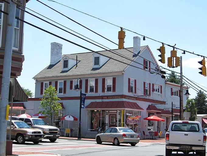 Main Street isn't just an address—it's Middletown's living room, where historic buildings frame daily life in a picture-perfect small-town scene.