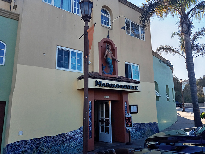 Margaritaville (not Jimmy Buffett's) welcomes visitors with a mermaid guardian who's seen thousands of perfect sunsets and even more spilled margaritas.