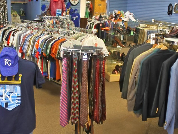 The men's section proves style doesn't require a hefty price tag. Those ties have seen boardrooms and weddings—now they're ready for yours.