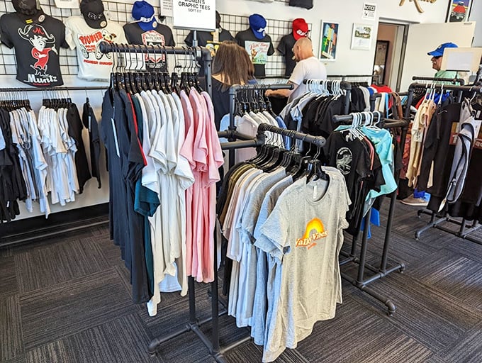 The gift shop: where you can take home a piece of nostalgia that won't require additional storage space in your garage. Your spouse will thank you.