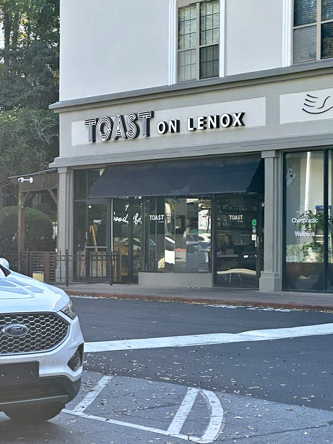 Even from the outside looking in, Toast on Lenox promises good times—its understated exterior hiding the culinary treasures that await just beyond those doors.