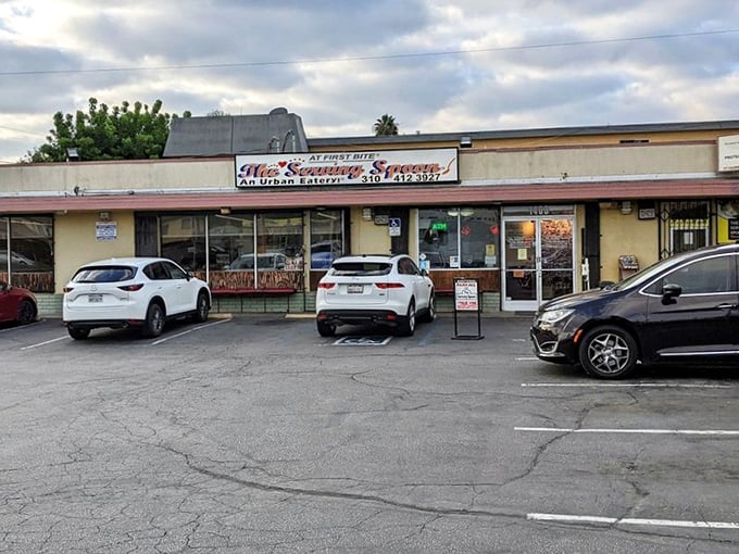 From this humble parking lot, you'd never guess the culinary treasures waiting inside. The best spots rarely need flashy exteriors.