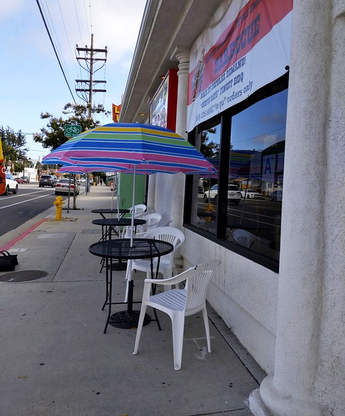 Al fresco dining, California-style—where the ocean breeze mingles with BBQ smoke for a uniquely Lomita sensory experience.