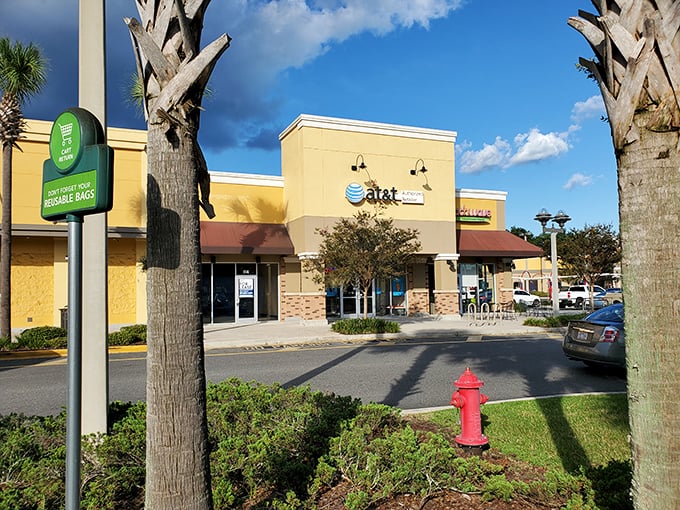 Even strip malls in Ocala maintain Florida's tropical vibe, where running errands feels less like a chore and more like a palm-lined adventure.