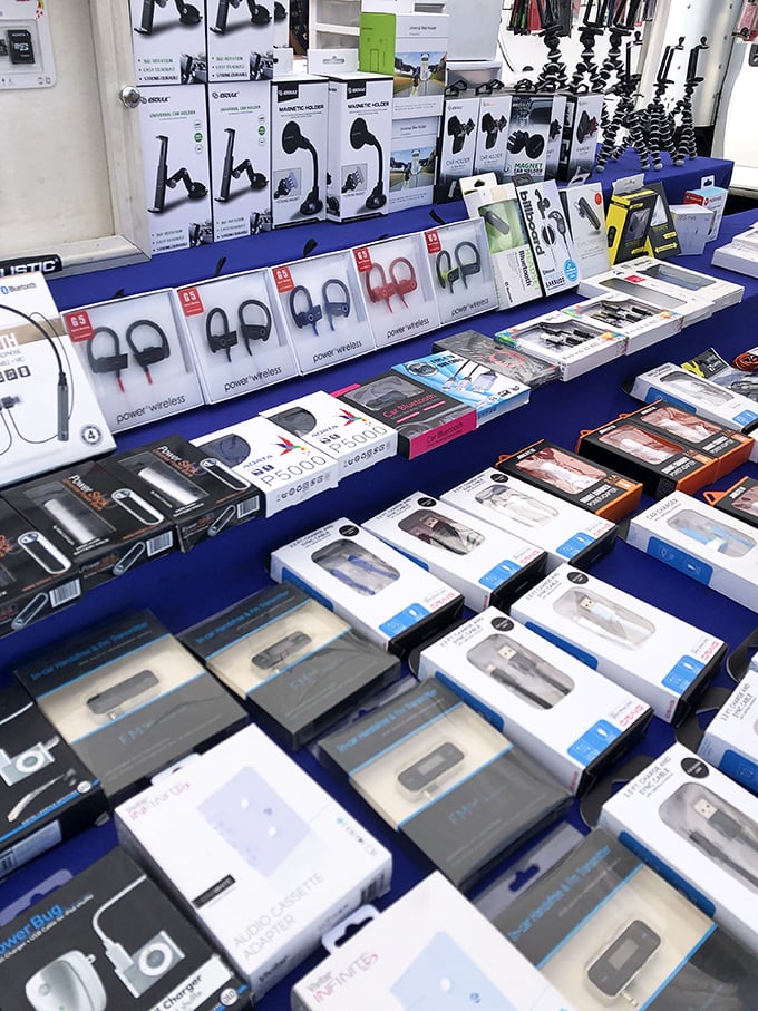 Modern electronics and accessories prove the Roadium bridges every generation's shopping needs with surprising efficiency.