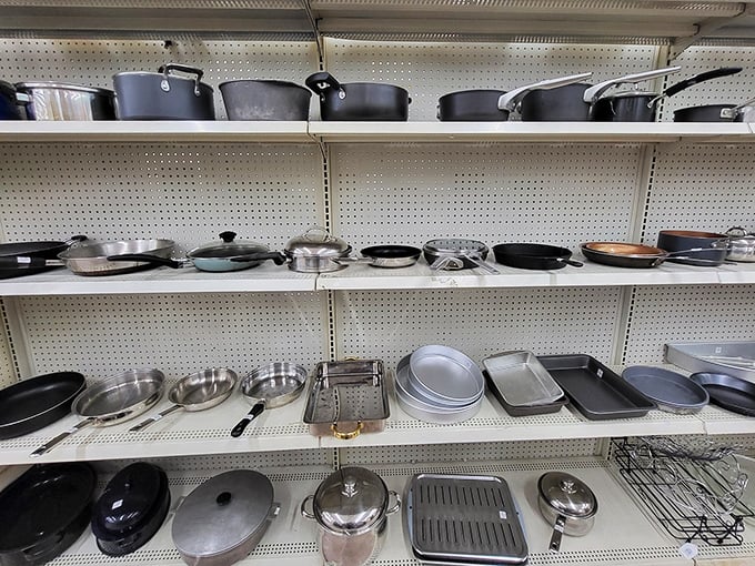 Quality cookware at thrift store prices makes outfitting a kitchen possible without taking out a small loan—cast iron included!