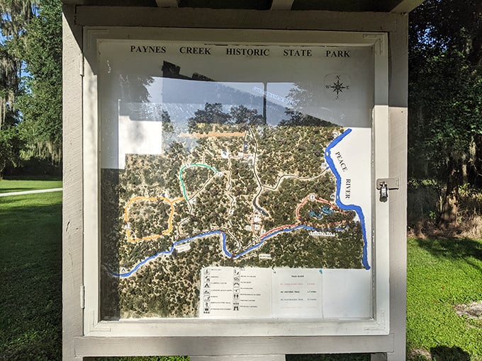 The park entrance sign stands as a promise of adventures to come – Florida's version of "once upon a time."