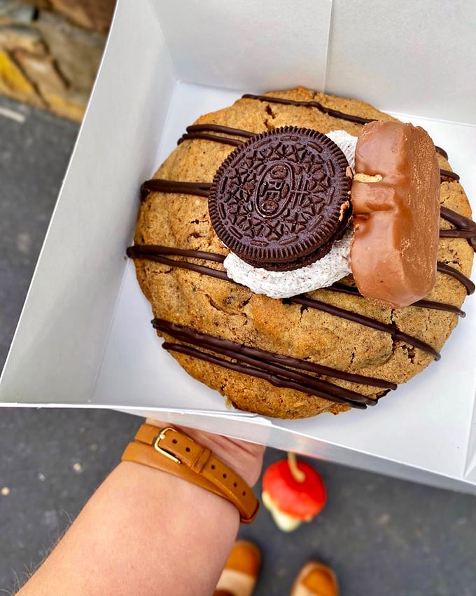 Some cookies are simply cookies, but this one's a playground of flavors—complete with Oreo seesaw and chocolate slide.