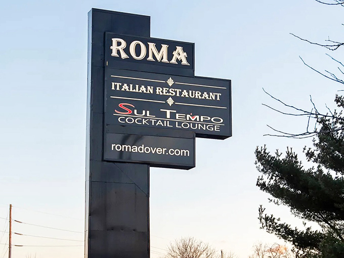 This sign doesn't just mark a restaurant—it's a beacon of hope for anyone who's ever wondered, "Where can we get a really good meal around here?"