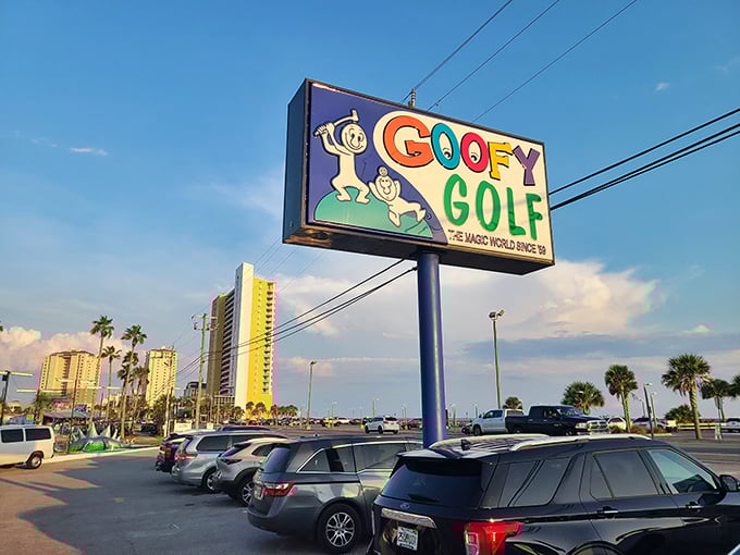 The vintage sign beckons from Front Beach Road, promising "The Most Wonderful Experience" and delivering Florida fun since the golden age of roadside attractions.