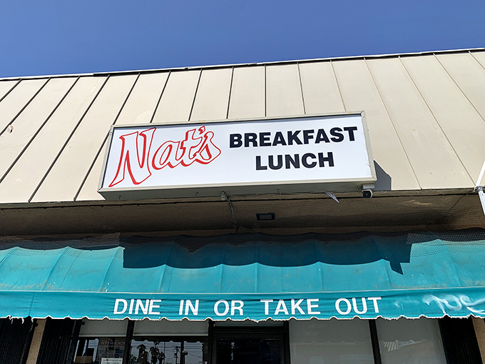 That turquoise awning and classic signage aren't just restaurant decor—they're a beacon of breakfast hope on Hazeltine Avenue for hungry Valley residents.