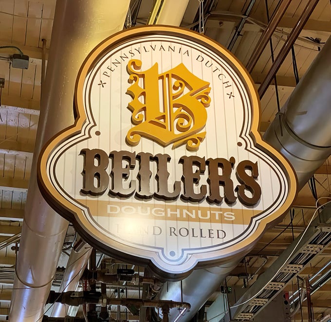 The Beiler's logo—a promise of Pennsylvania Dutch quality that hangs above some of Philadelphia's most beloved sweet treasures.