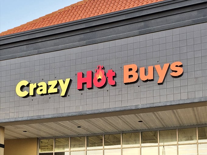 The sign says it all—when shopping gets "Crazy" and deals get "Hot," Floridians get moving. That flame in the logo isn't just for show.