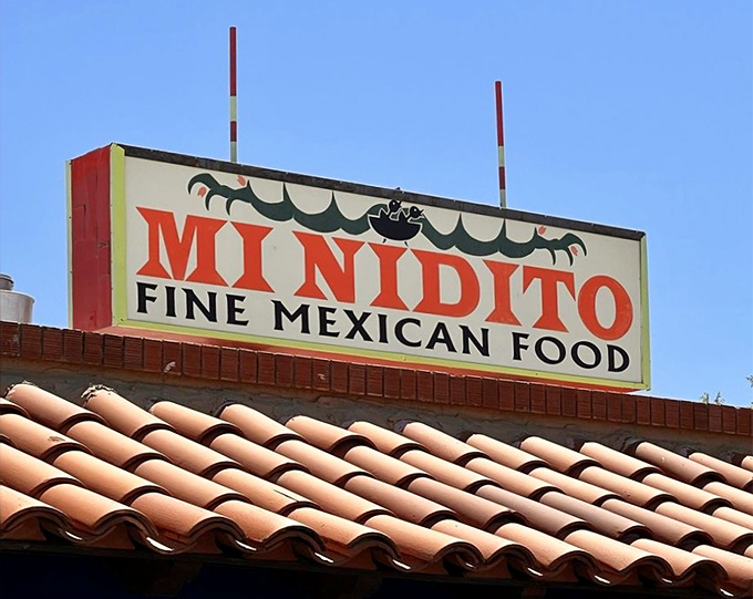 Bold signage that proudly announces a destination where serious enchilada dreams come gloriously true.