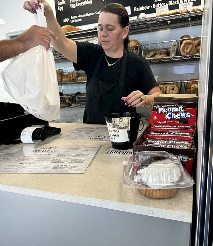 The unsung heroes of your perfect breakfast experience – staff who package up baked goods with the care of someone sending their firstborn to college.