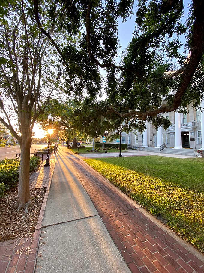 Golden hour transforms Bartow's historic district into a postcard-perfect scene – sunset strolls here are nature's way of saying "you made the right move."