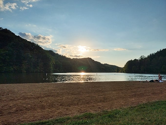 As the sun bids farewell over Dow Lake, it leaves behind a golden glow that makes even smartphone photographers look like professionals.