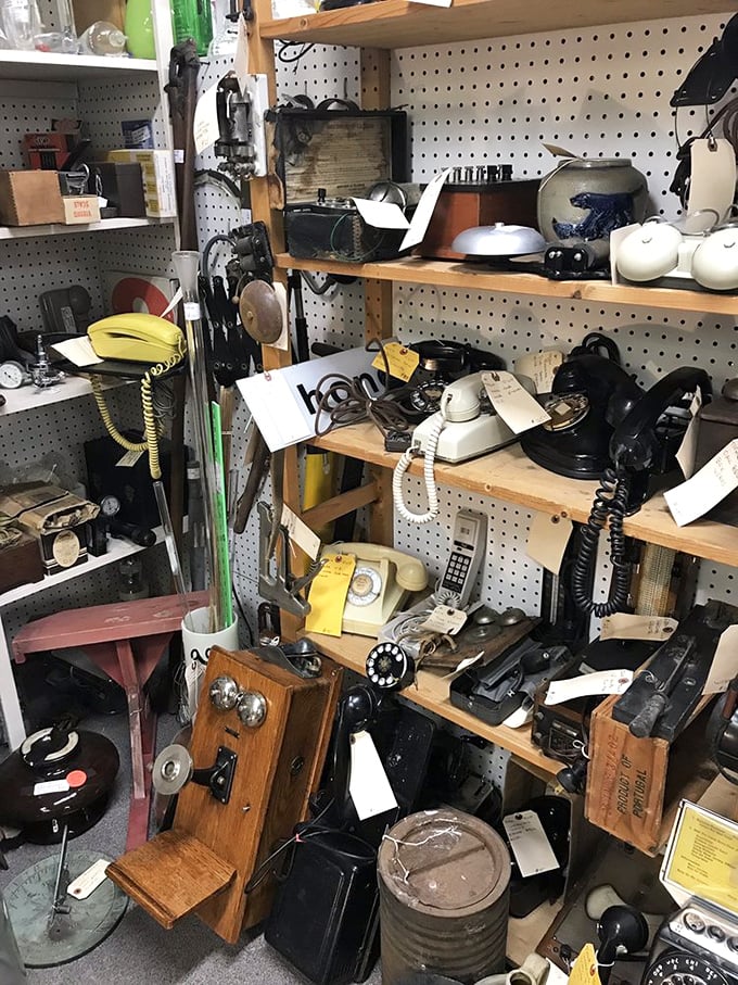The telephone collection that reminds us people once had to stay in one place to have a conversation. Imagine that!