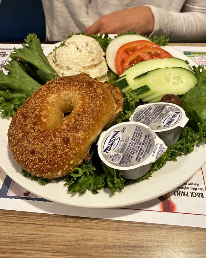 The bagel and whitefish platter – a New York deli classic that found a perfect home in Pennsylvania. Breakfast of champions, lunch of geniuses.